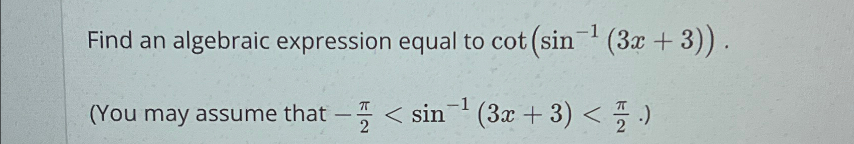 Solved Find an algebraic expression equal to | Chegg.com