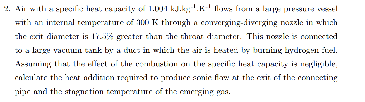 Solved Air with a specific heat capacity of 1.004kJ*kg-1*K-1 | Chegg.com