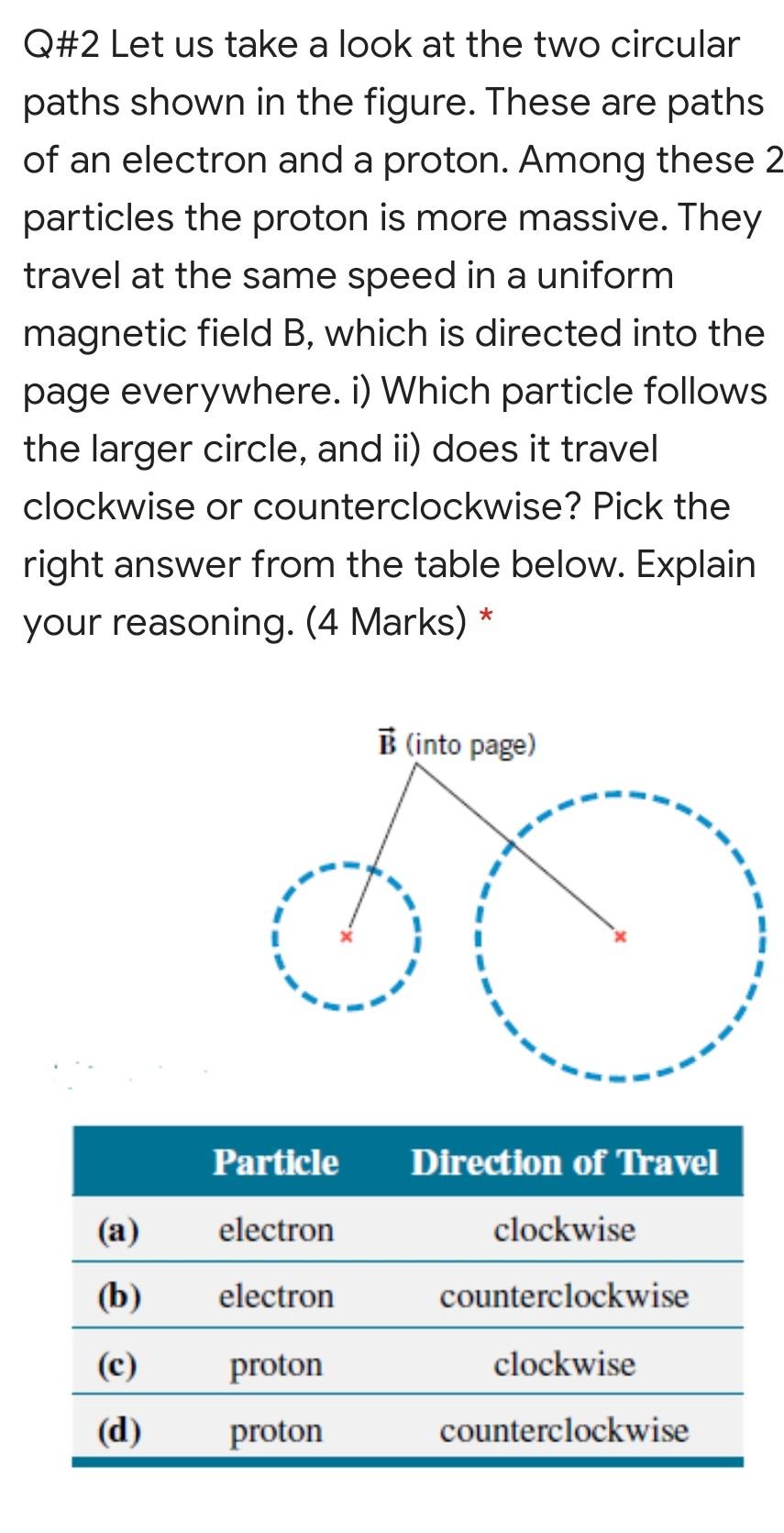 Solved Q#2 Let us take a look at the two circular paths | Chegg.com