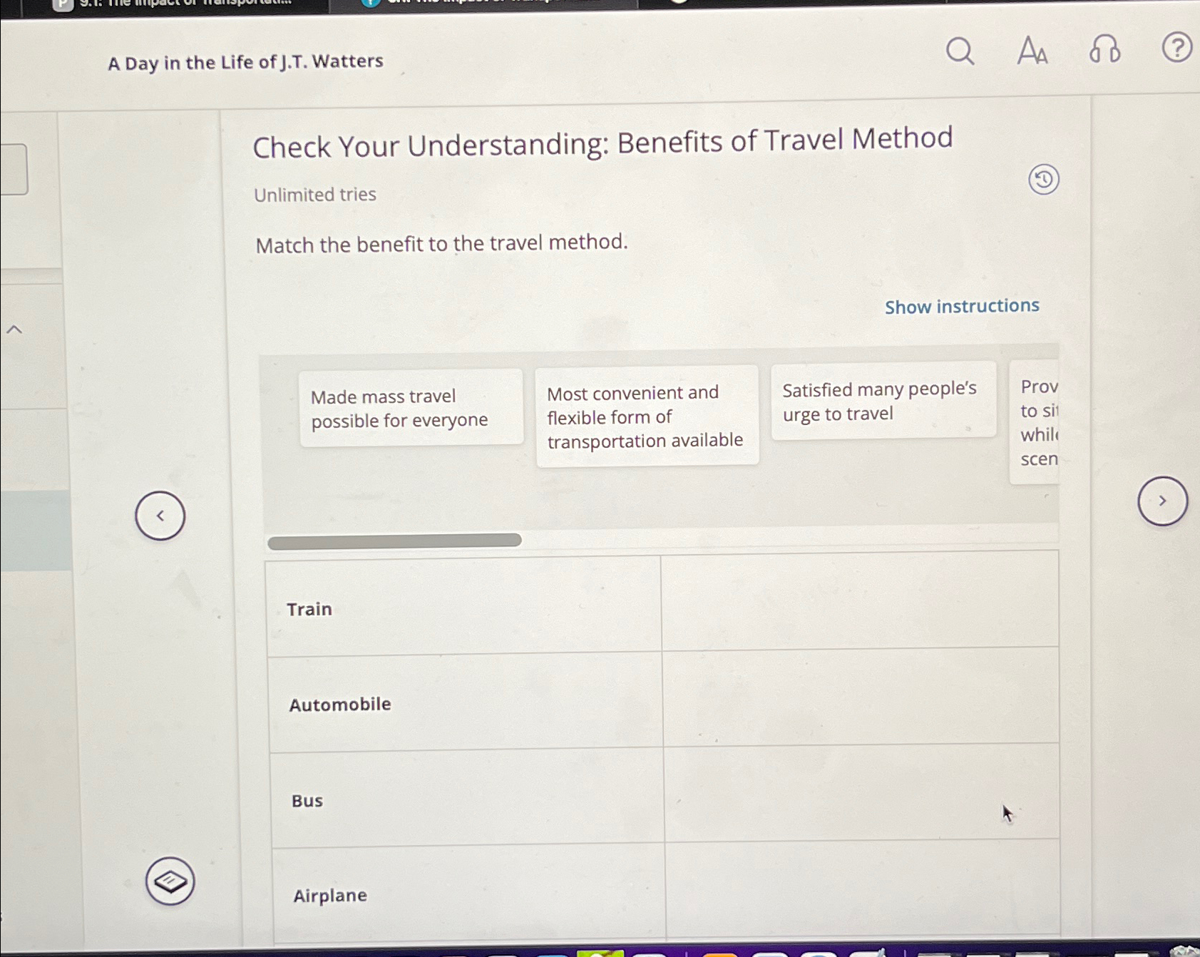 Solved A Day in the Life of J.T. ﻿WattersAA(?)Check Your | Chegg.com