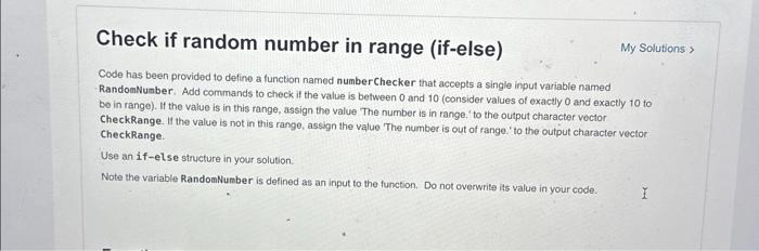 Solved Function 8 Matlab Documentation Function Checkrange