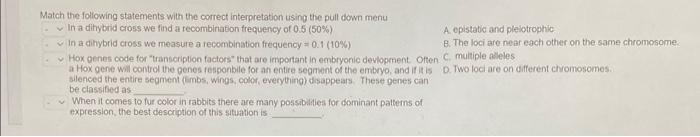 Solved Match the following statements with the correct | Chegg.com