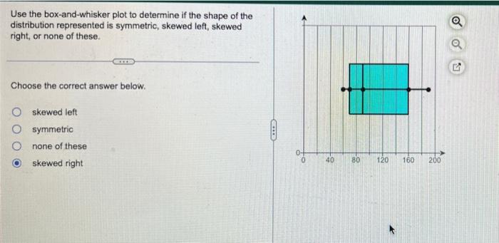 Solved Use the box-and-whisker plot to determine if the | Chegg.com