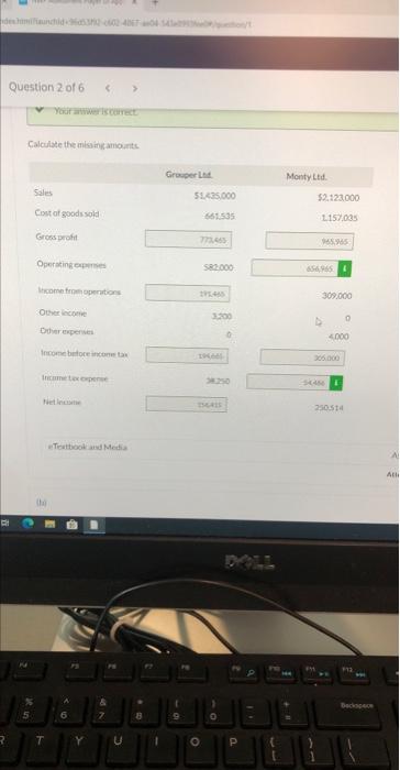 Calculate the aniss ing amounts. mectional and | Chegg.com