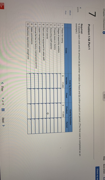 Solved Help Save & Exit Submit Chapter 1 Homework Check my | Chegg.com