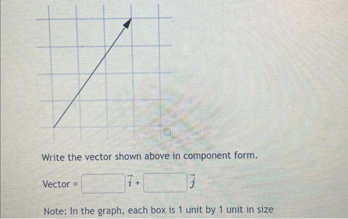 Solved Write the vector shown above in component form. Note: | Chegg.com