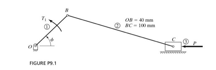 Solved .1 The applied piston load P on the in-line | Chegg.com