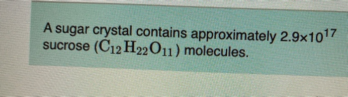 Solved A Review I Constants I Periodic Table A sugar crystal | Chegg.com