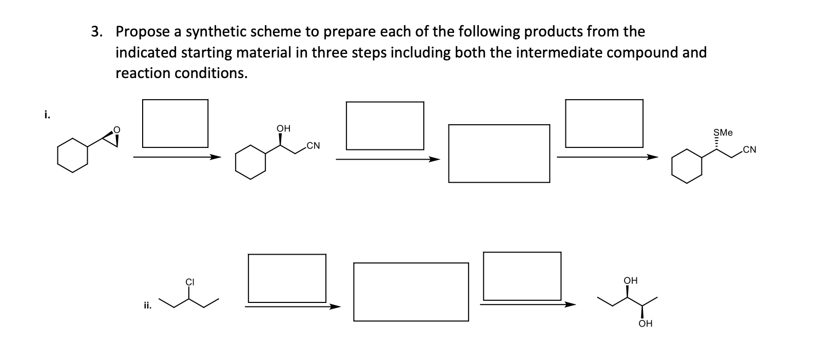Solved 3. ﻿Propose a synthetic scheme to prepare each of the | Chegg.com