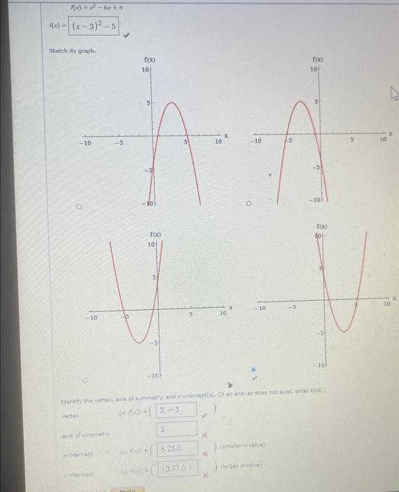 Solved can you answer the ones with a red x next to it? | Chegg.com