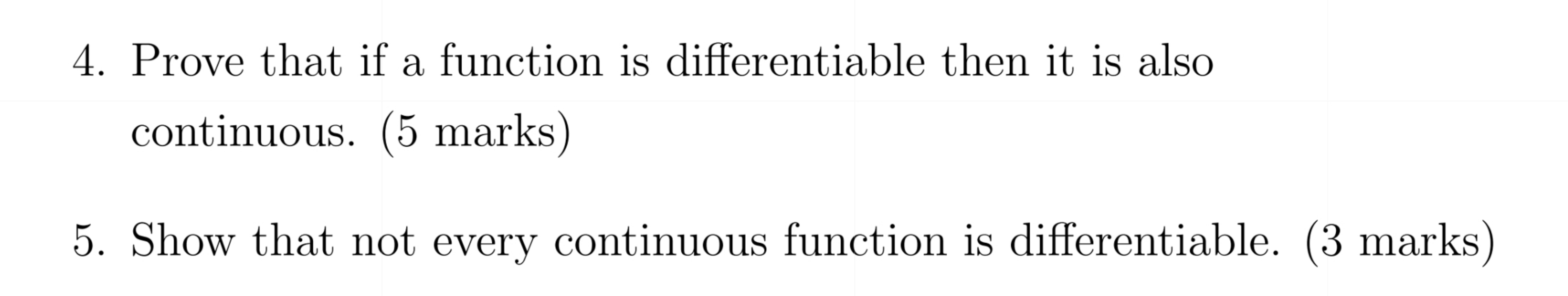 Prove that if a function is differentiable then it is | Chegg.com