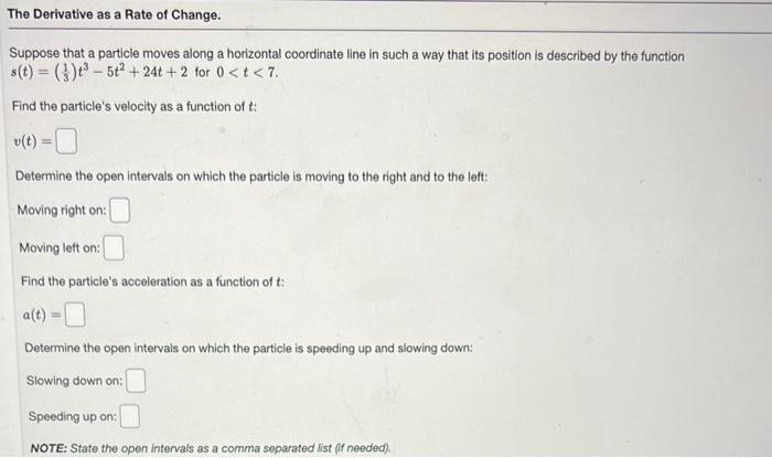 Solved Suppose that a particle moves along a horizontal | Chegg.com