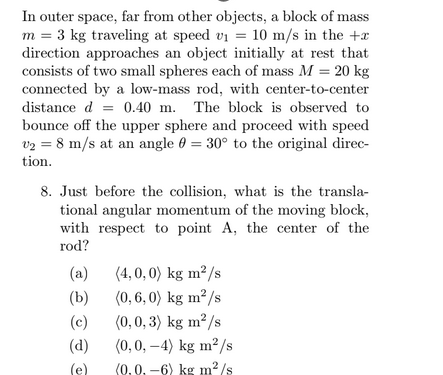 Solved In outer space, far from other objects, a block of | Chegg.com