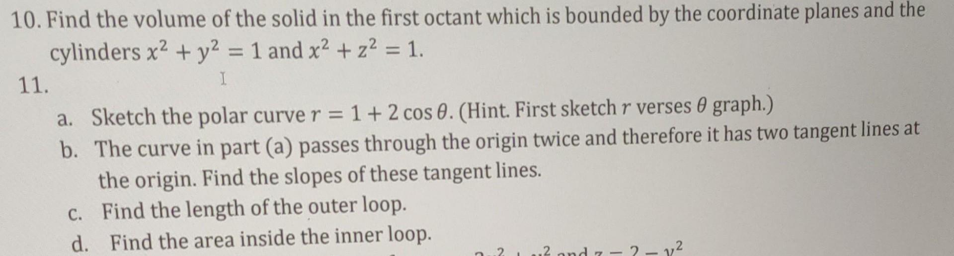 Solved 0. Find the volume of the solid in the first octant | Chegg.com