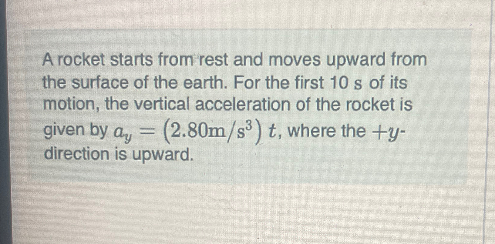 A rocket starts from rest and moves upward from the | Chegg.com