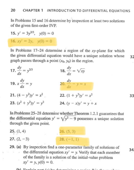 Solved Please answer these 3 ﻿diff eq questions :) | Chegg.com