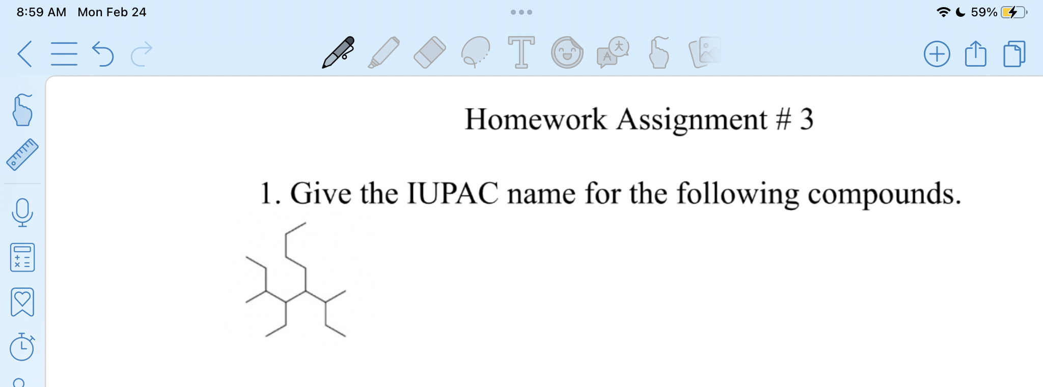 Solved 8:59 ﻿AM Mon Feb 24Homework Assignment # 3Give the | Chegg.com