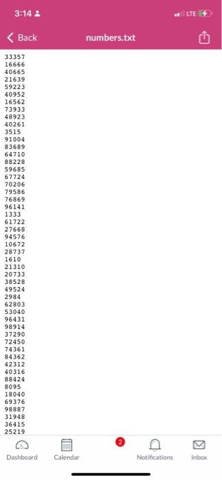 Solved Attached you will find a text file full of random | Chegg.com