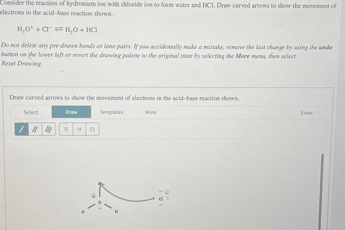 Solved Consider the reaction of hydronium ion with chloride | Chegg.com