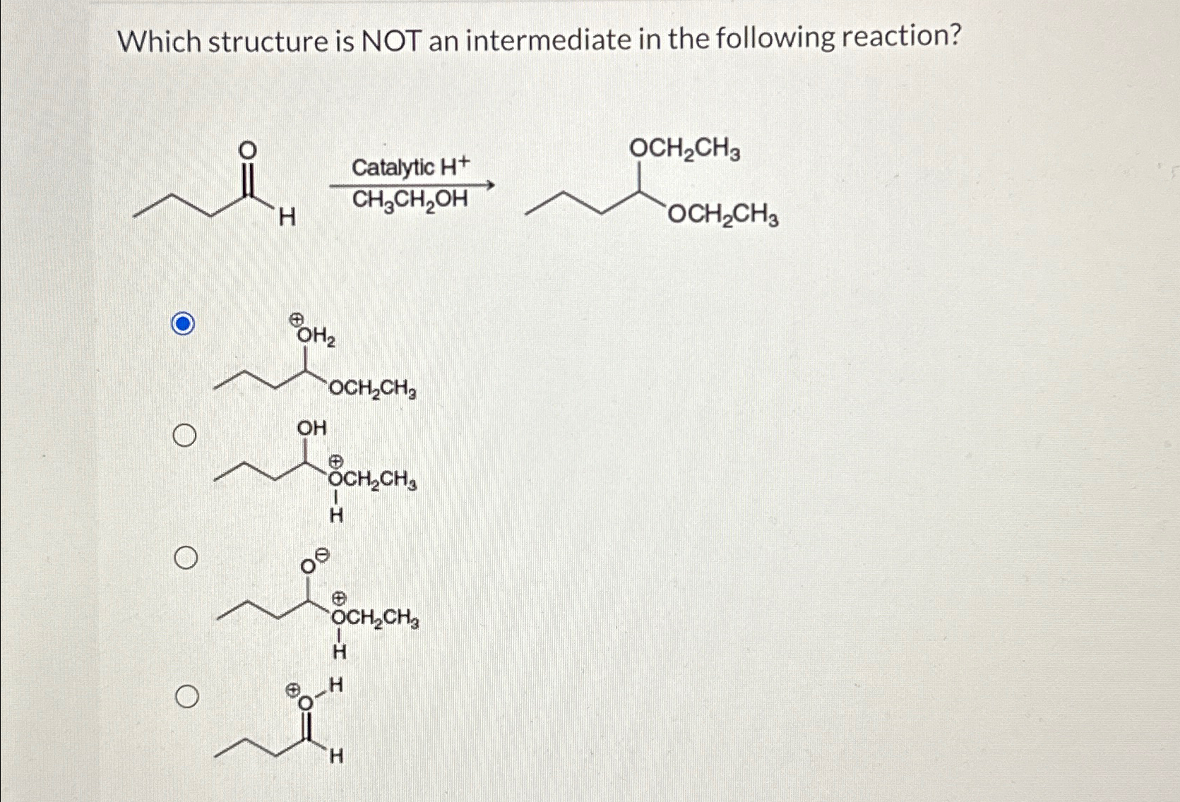 Solved Which structure is NOT an intermediate in the | Chegg.com