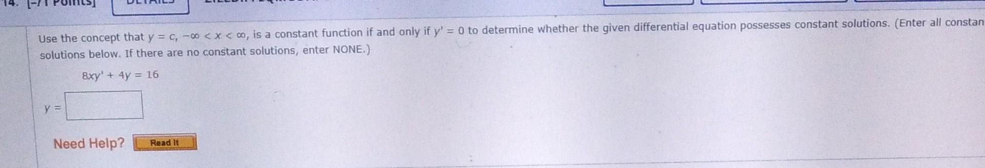 Solved Use the concept that y=c,−∞ | Chegg.com