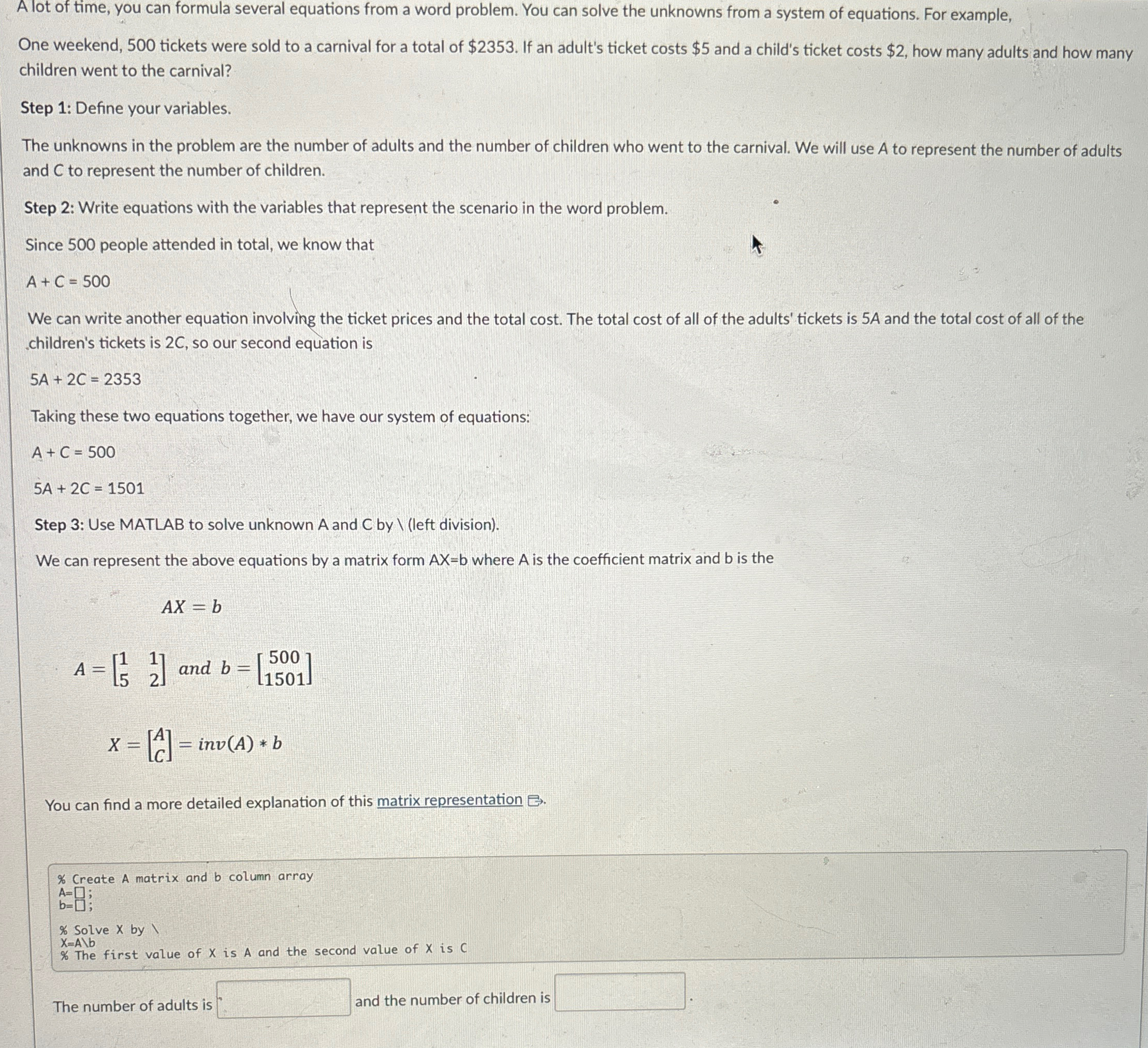 Solved A lot of time, you can formula several equations from | Chegg.com