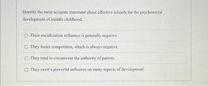 Solved Identify the most accurate statement about effective | Chegg.com