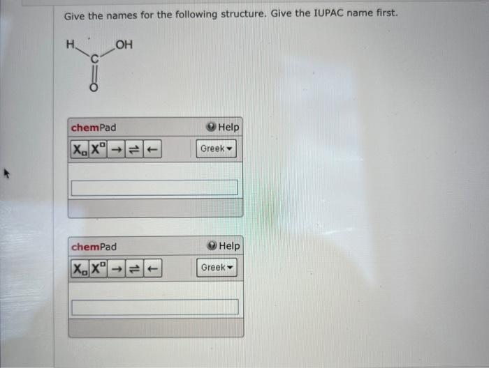Solved Give the names for the following structure. List the | Chegg.com