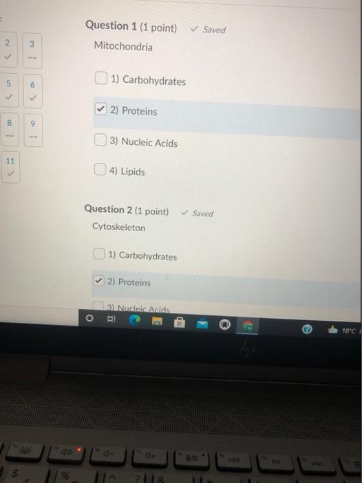 Solved for each organelle listed identify wich macronutrient | Chegg.com