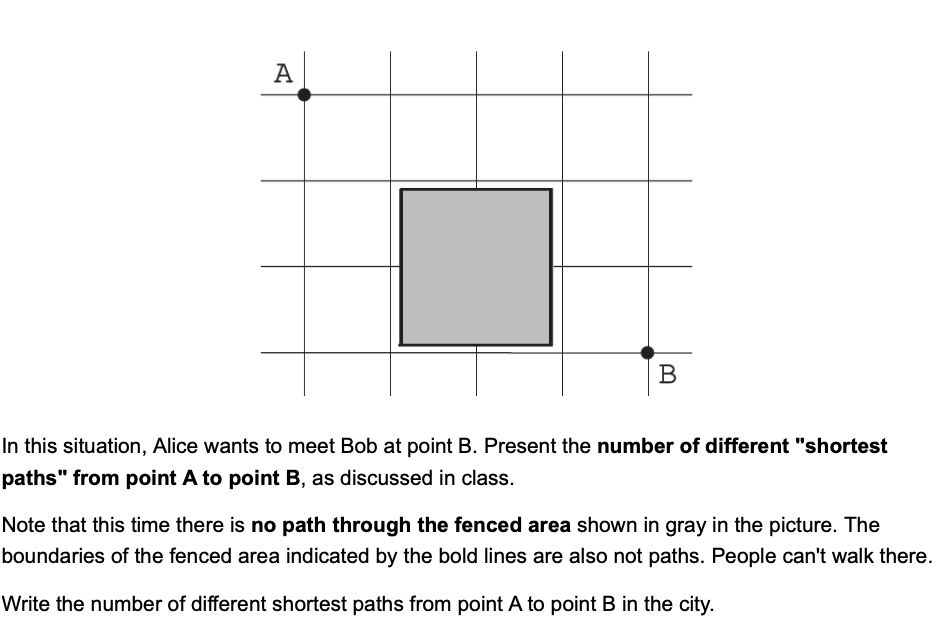 Solved In this situation, Alice wants to meet Bob at point | Chegg.com