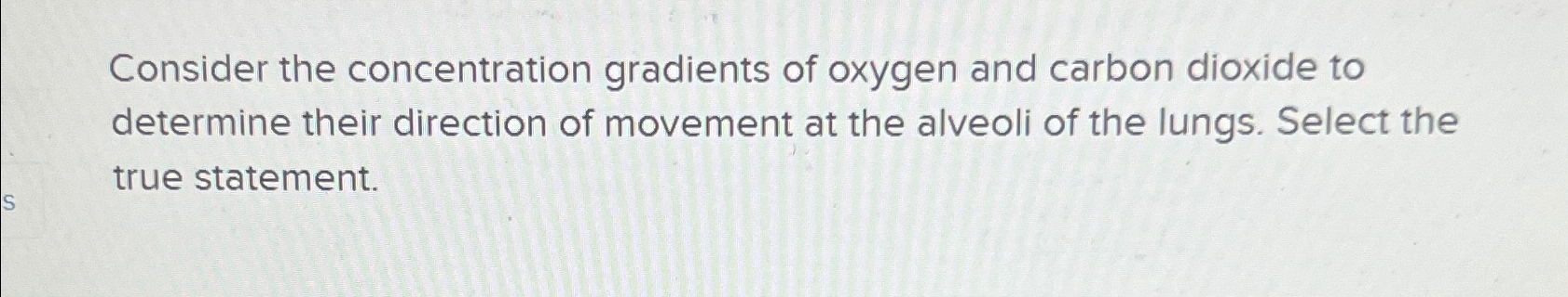 Solved Consider the concentration gradients of oxygen and | Chegg.com