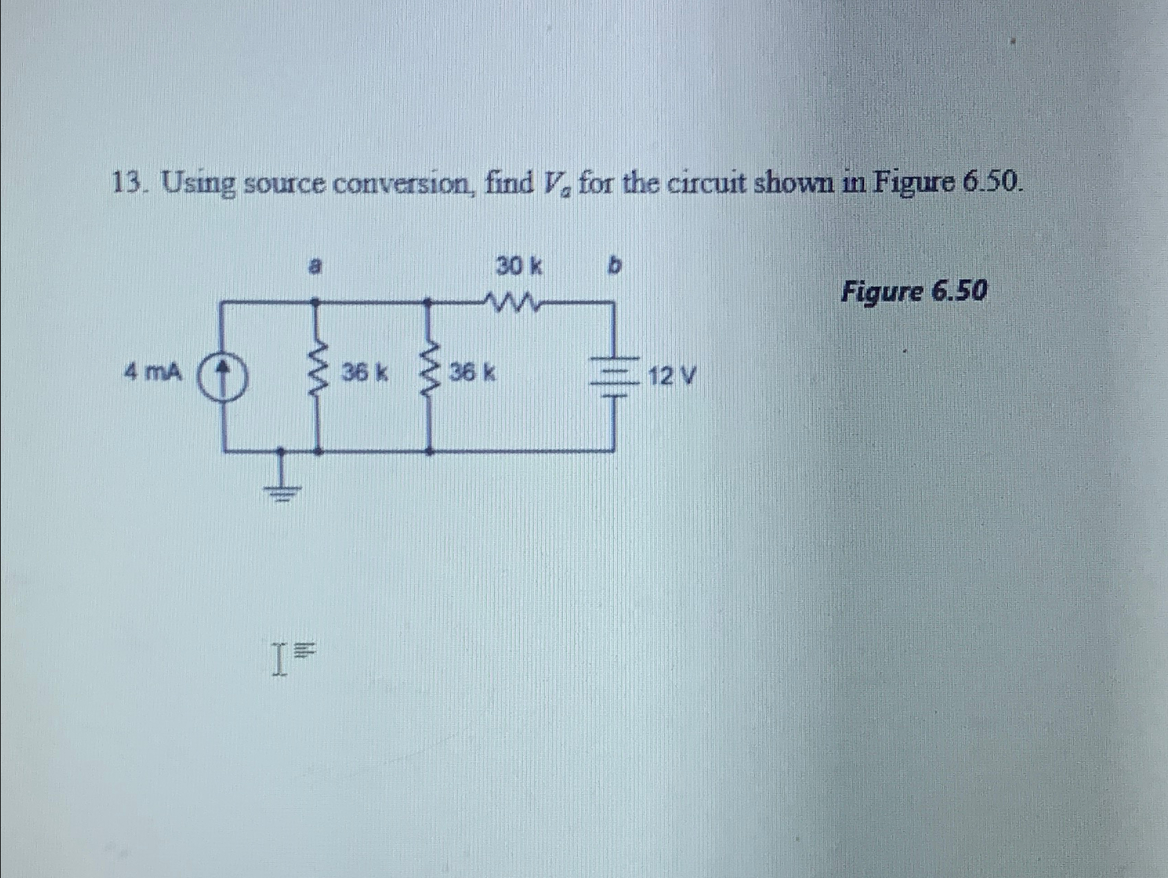 Solved Using source conversion, find Va ﻿for the circuit | Chegg.com