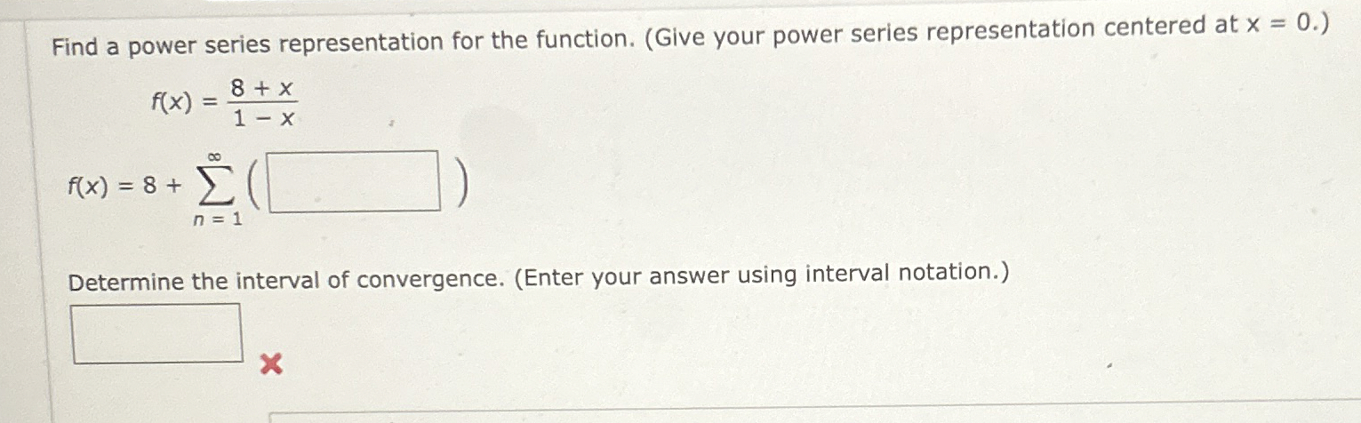 Solved Find a power series representation for the function. | Chegg.com