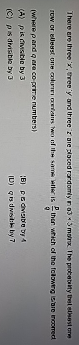[Solved]: There are three ' x ', three ' y