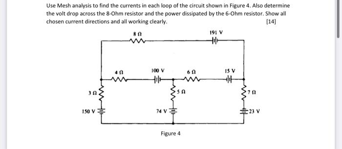 Solved Use Mesh analysis to find the currents in each loop | Chegg.com