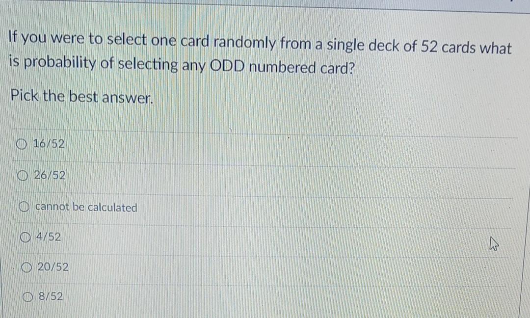 Solved If you were to select one card randomly from a single | Chegg.com