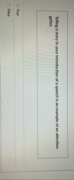 [Solved]: Telling a story in your introduction of a speech i