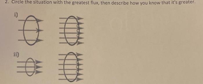 Solved 2. Circle the situation with the greatest flux, then | Chegg.com