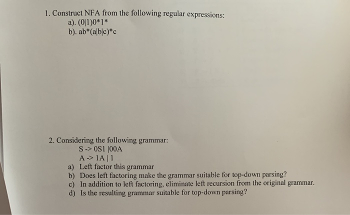 Solved 1. For the following SDD, give annotated parse trees | Chegg.com
