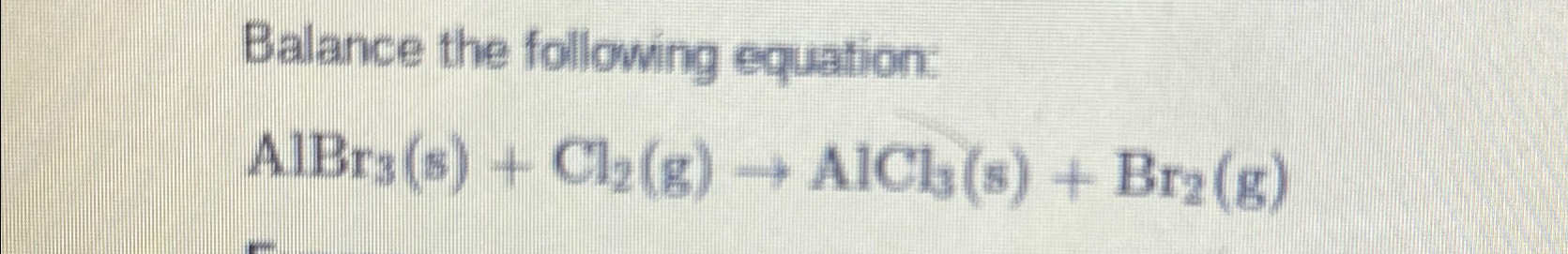 Solved Balance the following | Chegg.com