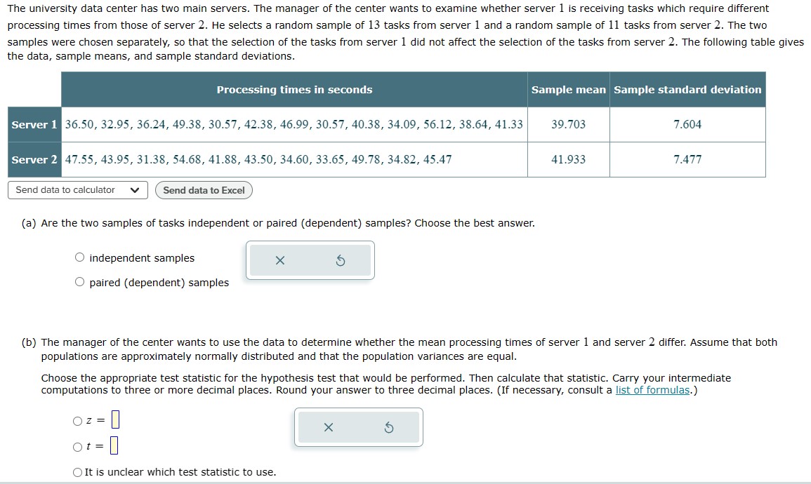 Solved (b) ﻿The manager of the center wants to use the data | Chegg.com