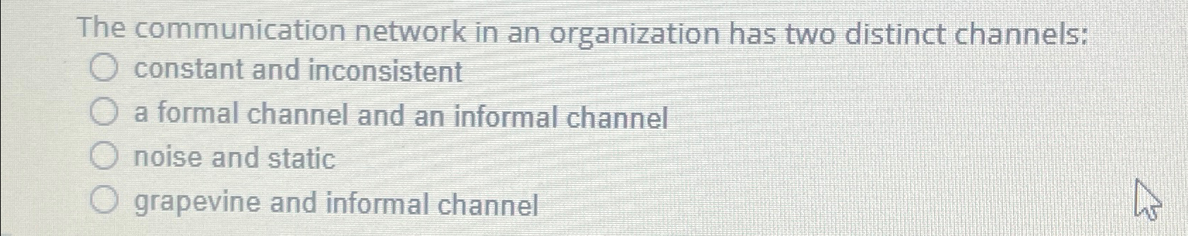 Solved The communication network in an organization has two | Chegg.com