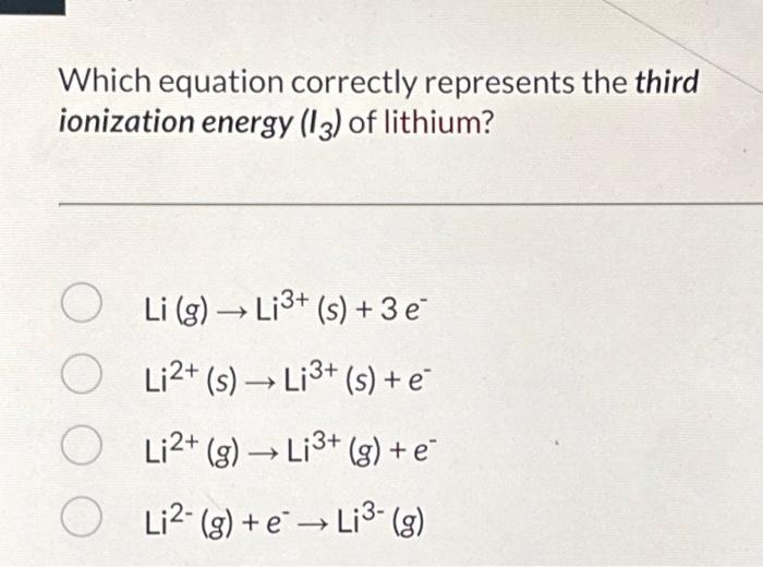Solved Which equation correctly represents the third | Chegg.com