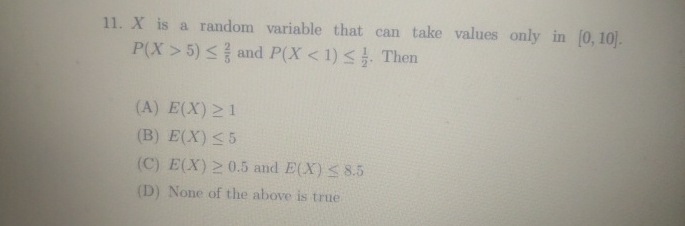 x ﻿is a random variable that can take values only in | Chegg.com