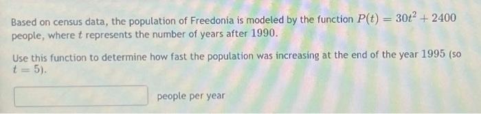 Solved Based on census data, the population of Freedonia is | Chegg.com
