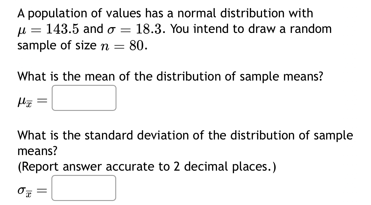Solved A population of values has a normal distribution with | Chegg.com