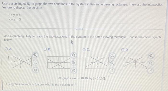 Solved Use a graphing utility to graph the two equations in | Chegg.com