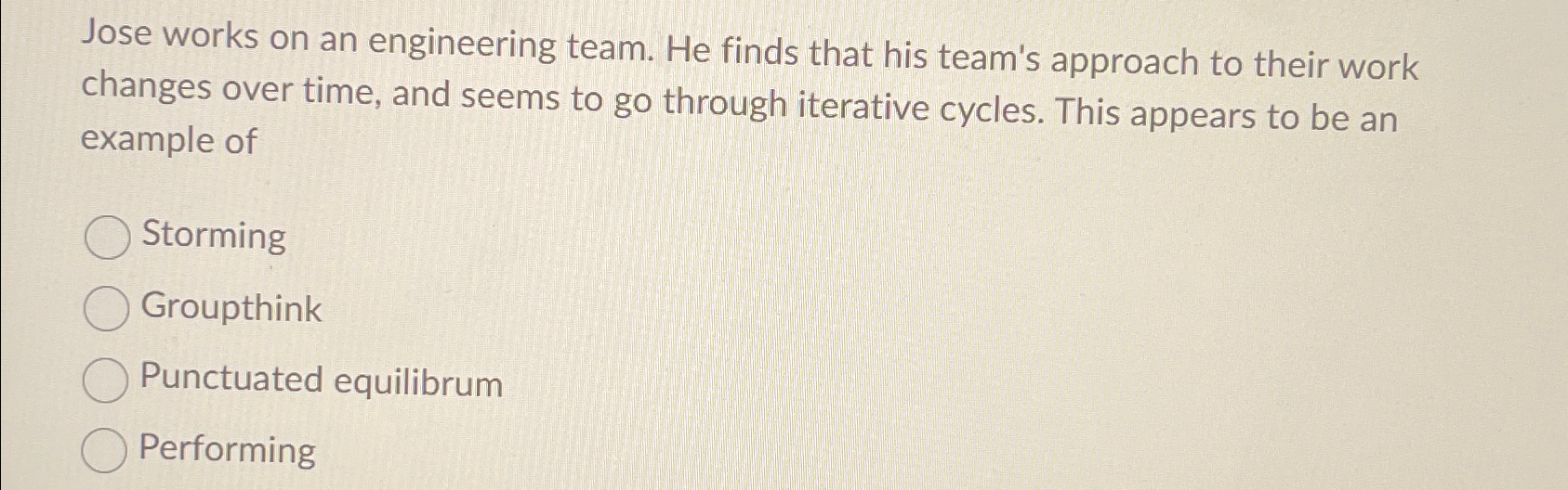 Solved Jose works on an engineering team. He finds that his | Chegg.com