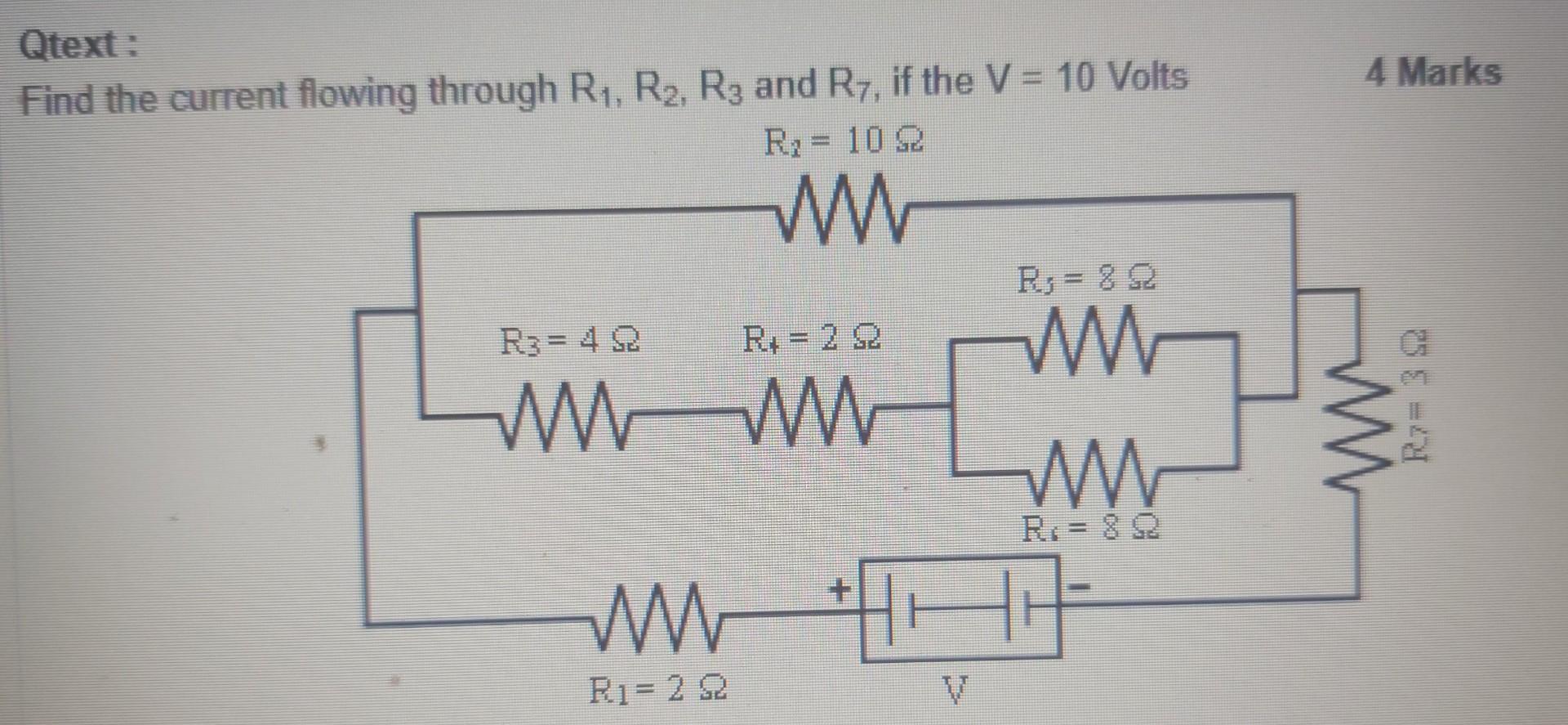 Solved Qtext Find The Current Flowing Through R1r2r3 And 9020