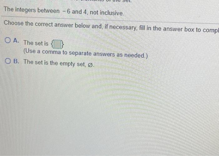 Solved {x x is a natural number less than 10} Select the | Chegg.com